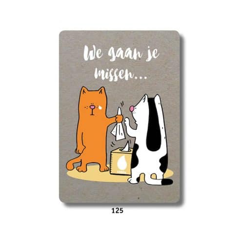 Gaan je missen… – Geronimo Cards